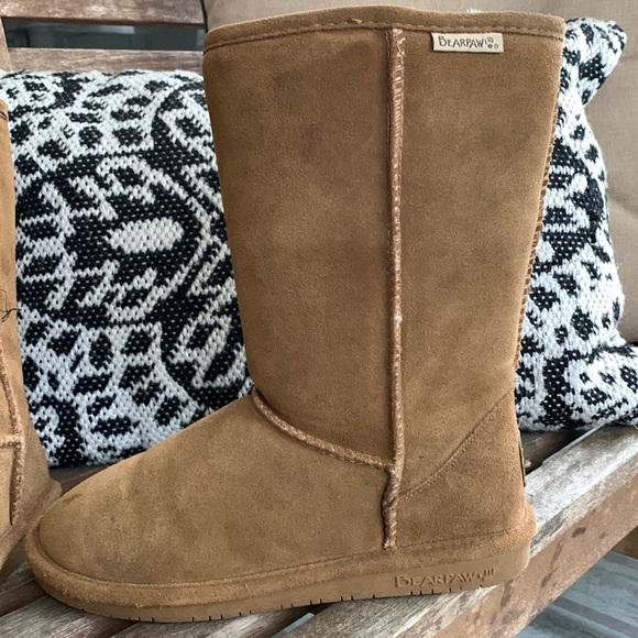 BearPaw | Shoes | Bear Paw Suede Sheepskin Winter Boots Sz 8 Euc | Poshmark